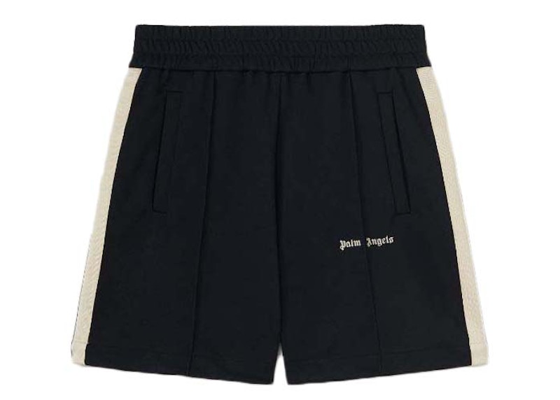 Palm Angels Logo Pantalones Cortos de Chándal Negro/OFF-WHITE Hombre - MX
