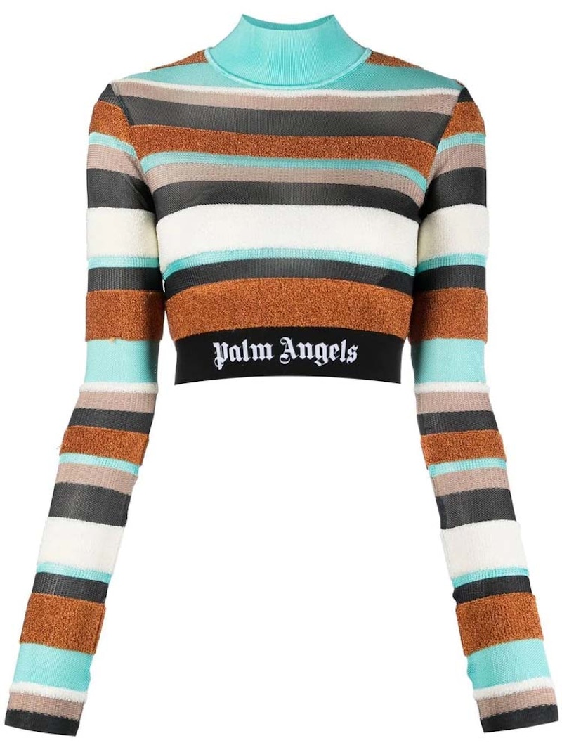 Palm Angels Lurex Stripes Knit LG Top Multicolor - US