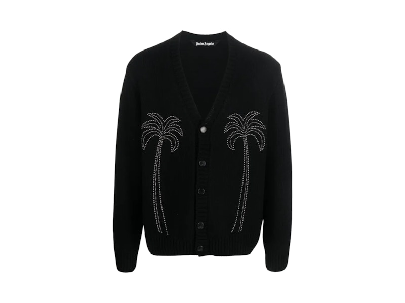 Palm Angels Milano Stud Cardigan Black Men's - US