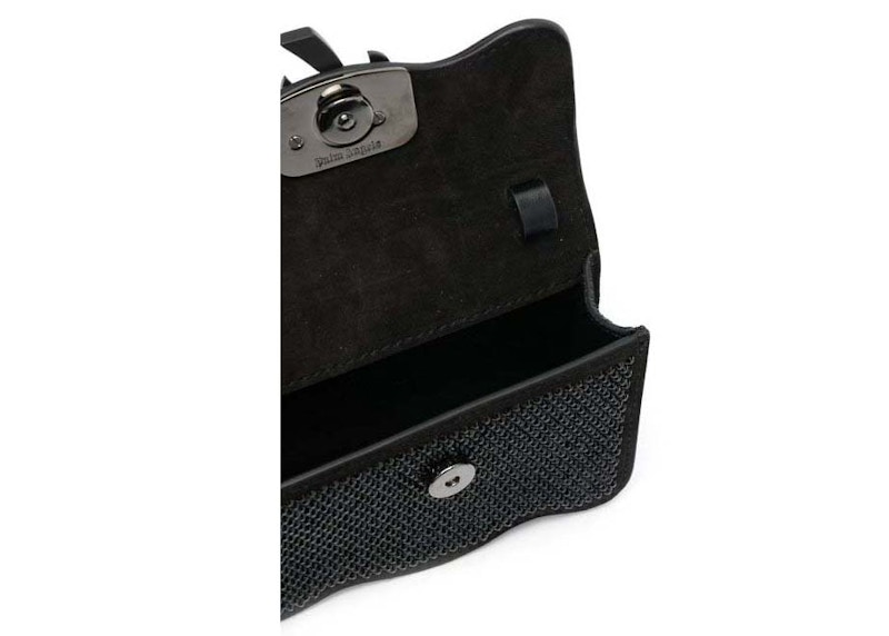 Palm Angels Palm Beach Micro Party Crossbody Black/Silver in Polyester ...