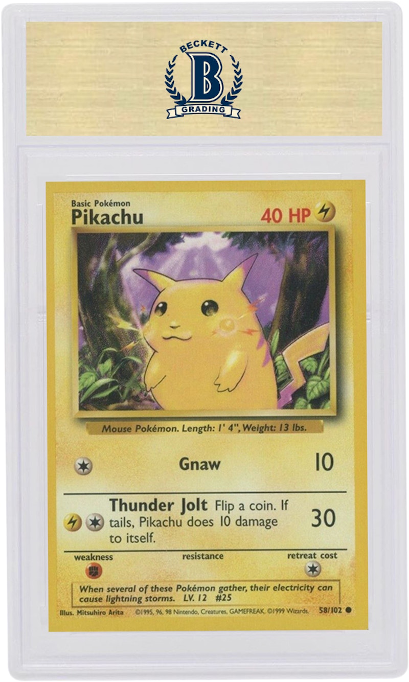 Pikachu 1999 Pokemon TCG Yellow Cheeks #58 (PSA or BGS Graded) - 1999 - US