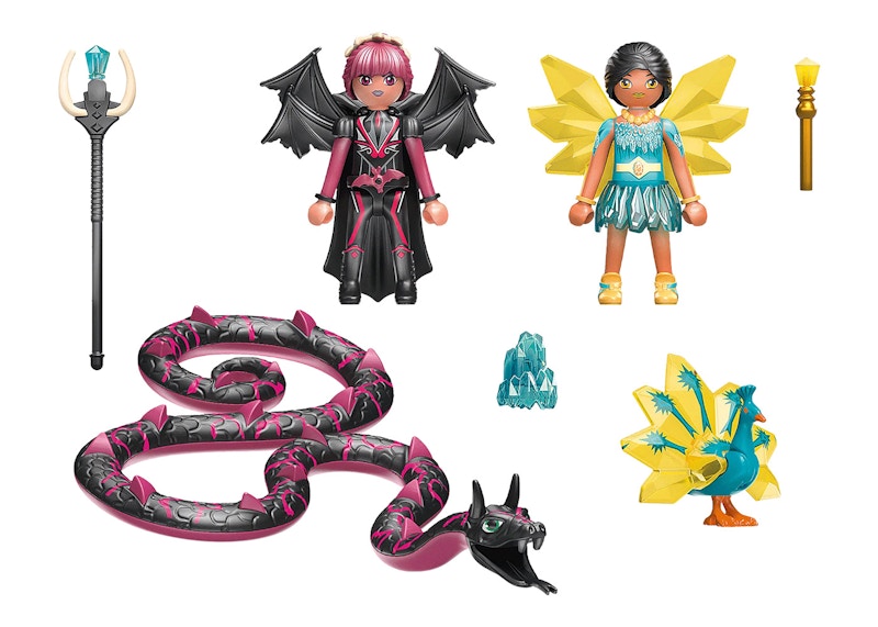 Playmobil Adventures of Ayuma Crystal Fairy And Bat Fairy with Soul ...
