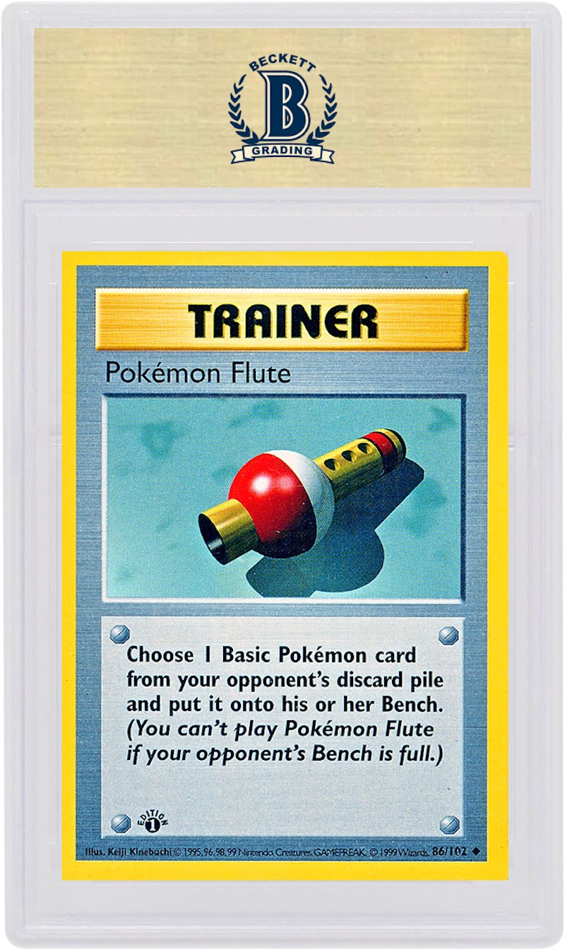 Pokemon TCG Flute 1999 Pokemon TCG Base Set 1st Edition #86/102 (PSA or ...