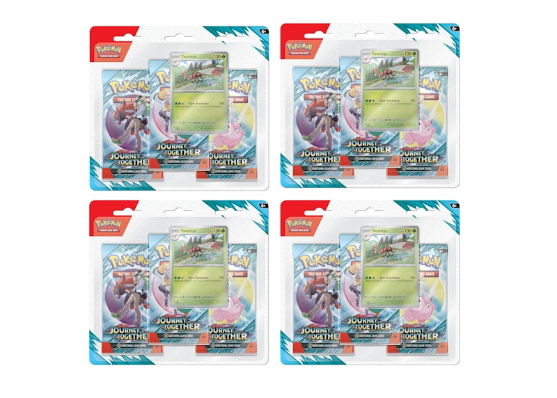 Pokémon Scarlet Violet Journey Together 3 Pack Blister 4x Lot - US