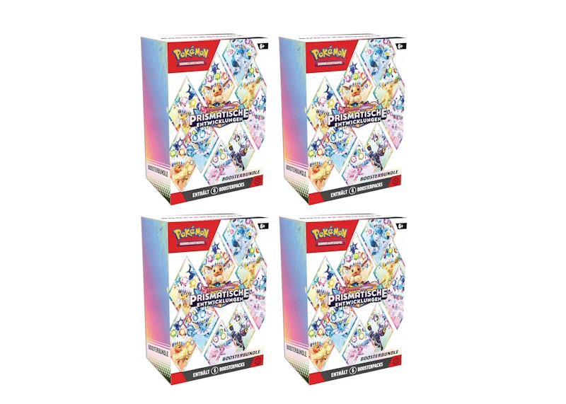 Pokémon Scarlet & Violet Prismatic Evolutions Booster Bundle 4x Lot ...
