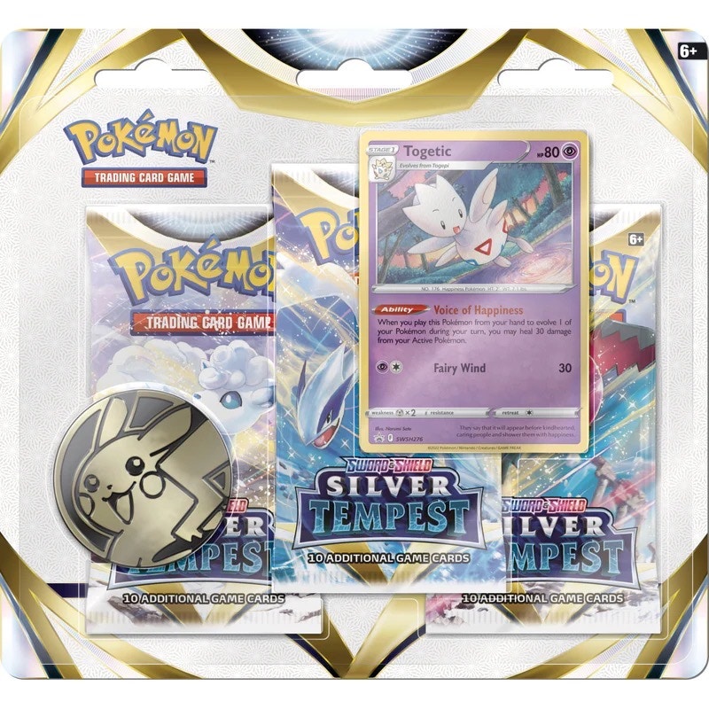 Pokèmon Sword & Shield Silver Tempest Togetic 3 Booster Blister Pack - US