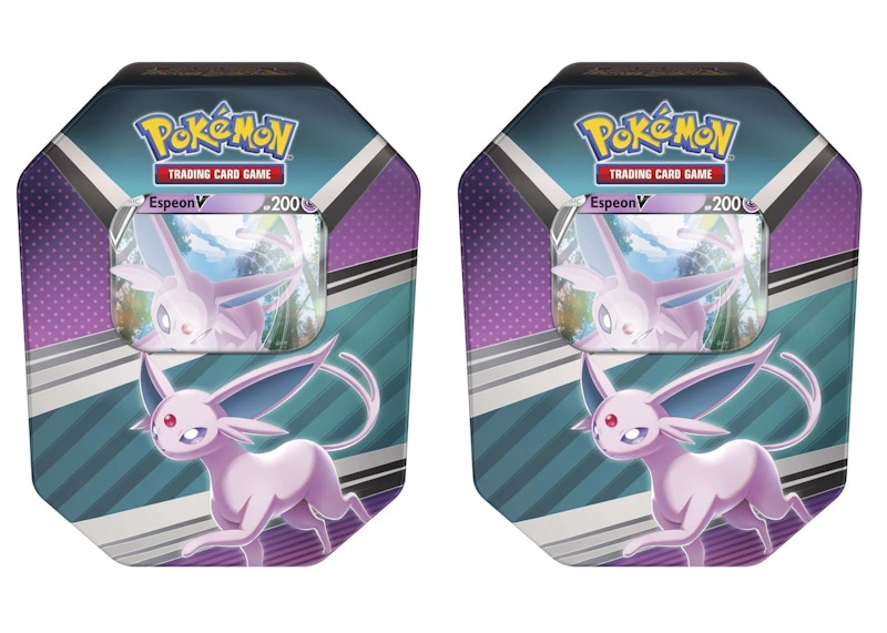 Pokémon TCG V Heroes Espeon V Tin (4 Packs) 2x Lot - KR