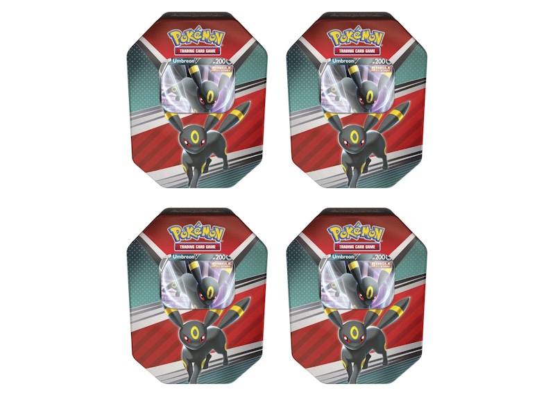 Pokémon TCG V Heroes Umbreon V Tin (4 Packs) 4x Lot - KR