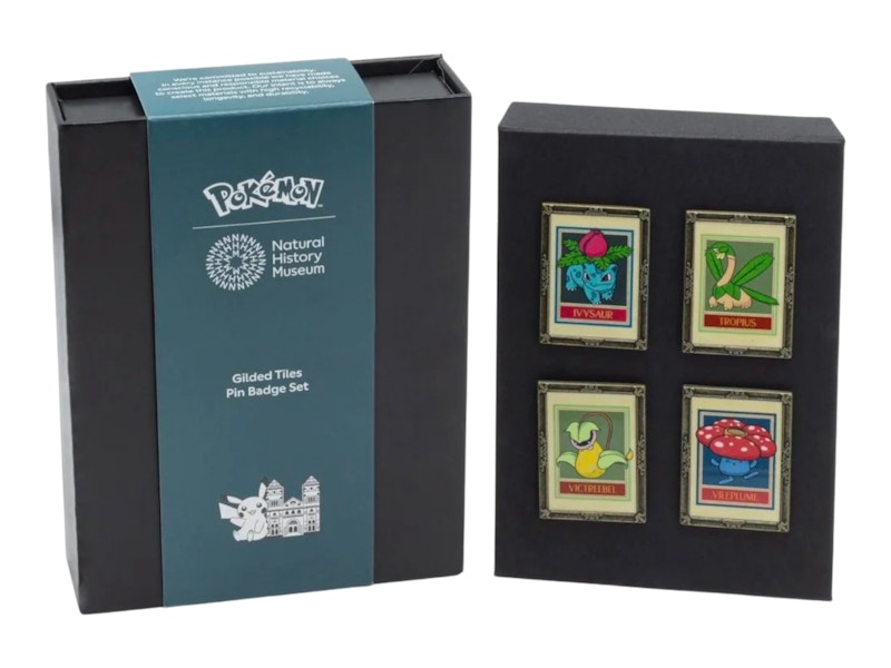 Pokemon x Natural History Museum Gilded Tiles Pin Badge Set - US