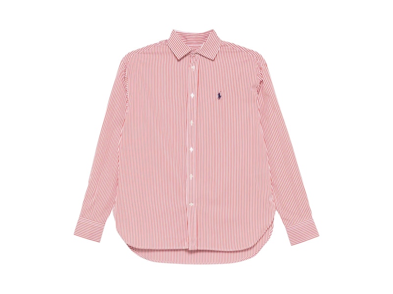 Polo Ralph Lauren 120/2 Yd Ctn Pw-Ls Rmsy St Shirt White/Brick - SS25 - US