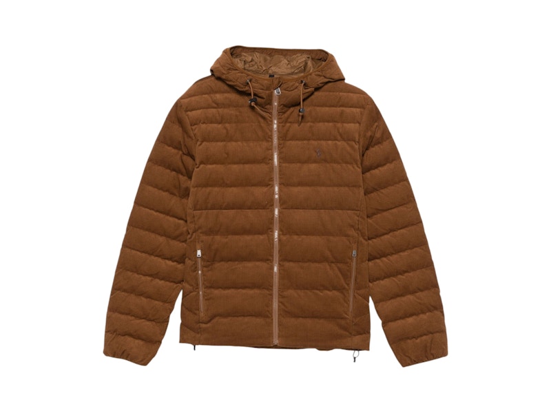 Polo Ralph Lauren Corduroy Puffer Jacket Brown Men's - SS25 - US