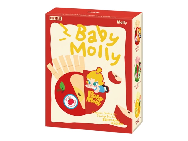 Pop Mart Baby Molly Fruity Aroma Series Magnetic Sealing Clip Storage ...
