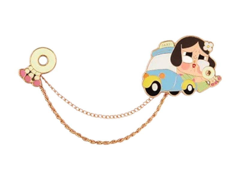 Pop Mart Crybaby Hello Thailand Series Tuk-Tuk Ahead Slow Down Badge - US