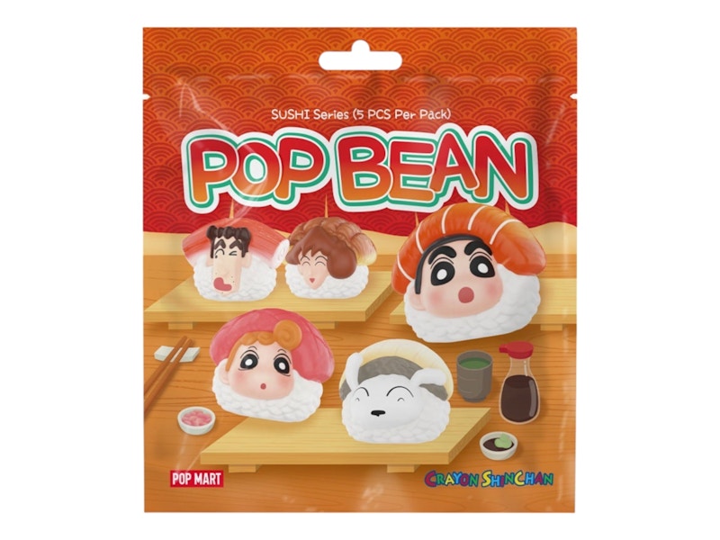 Pop Mart Pop Bean Crayon Shinchan Sushi Series Single Pack Single Blind ...