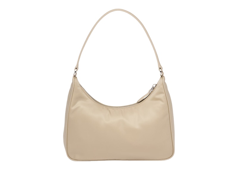 Prada 2005 Mini Sac Desert Beige in Re-Nylon with Silver-tone - US