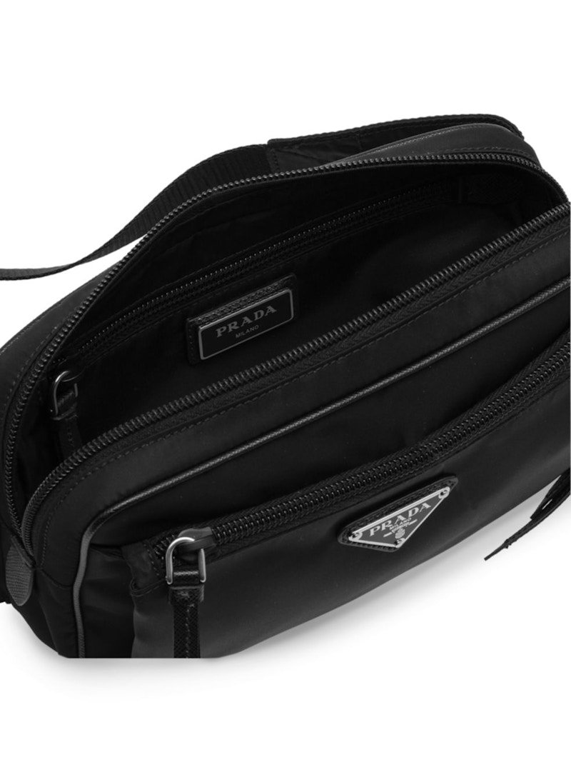 Prada Belt Bag Black in Nylon/Leather with Silver-tone