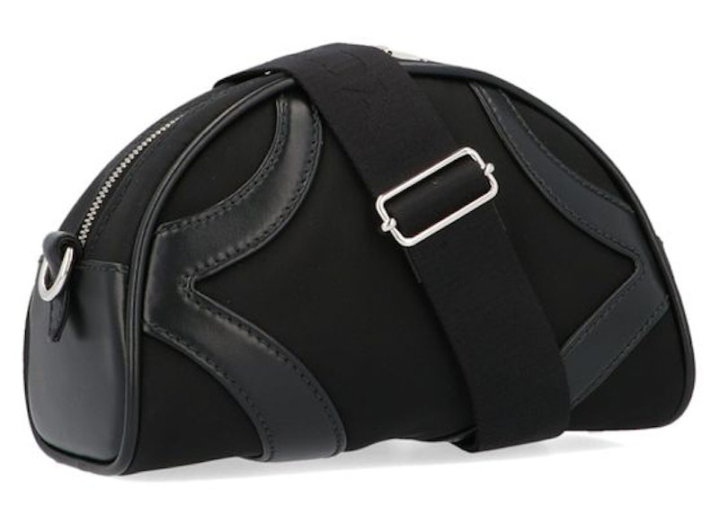 Prada Bowling Cross Body Bag Black in Nylon/Leather with Silver-tone - US