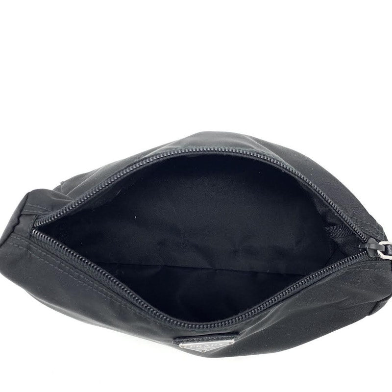Prada Cosmetic Case Nylon Black in Nylon with Silver-tone - US