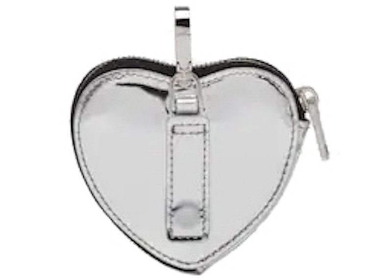 Prada Heart Mini Pouch Silver in Leather with Silver-tone - US