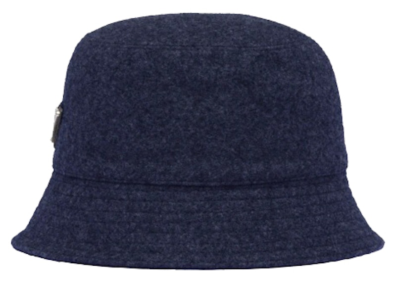 Prada Loden Bucket Hat Navy in Wool - US