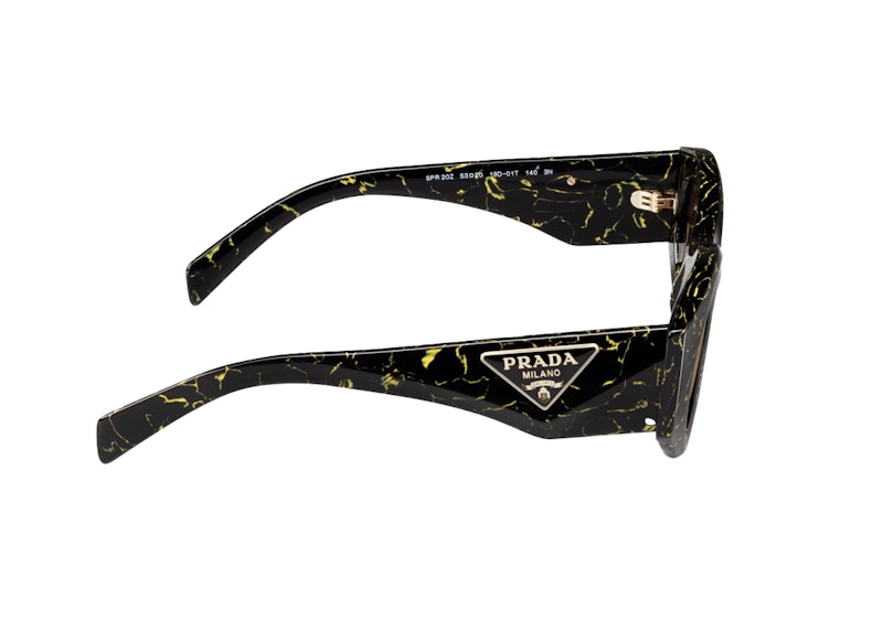 Prada Oval Sunglasses Green (PR20ZSF-19D01T-54) in Acetate with Gold ...