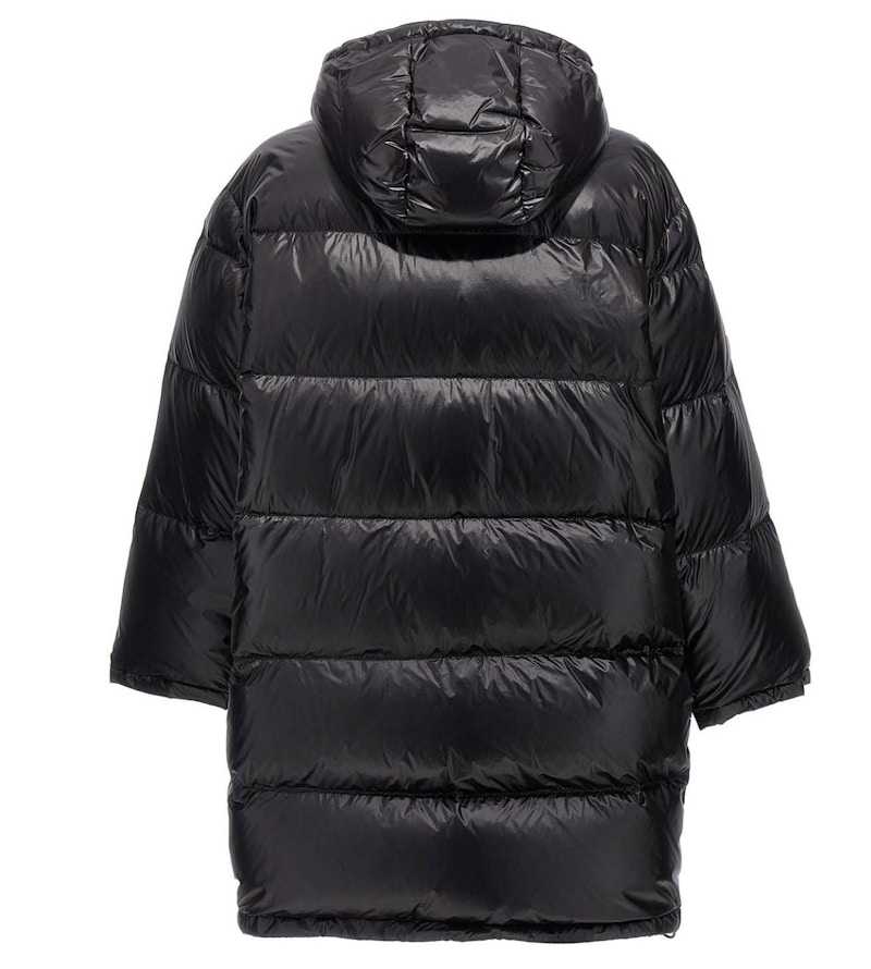 Prada Padded Logo-Plaque Detail Coat Black Men's - PFW22 - US