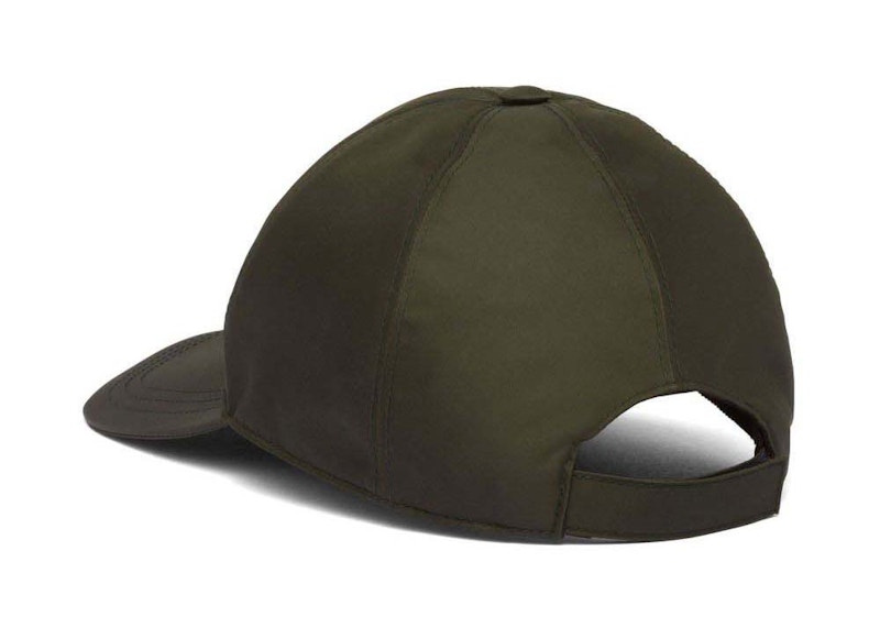 Prada Re-Nylon Baseball Cap Green in Nylon with Silver-tone - KR