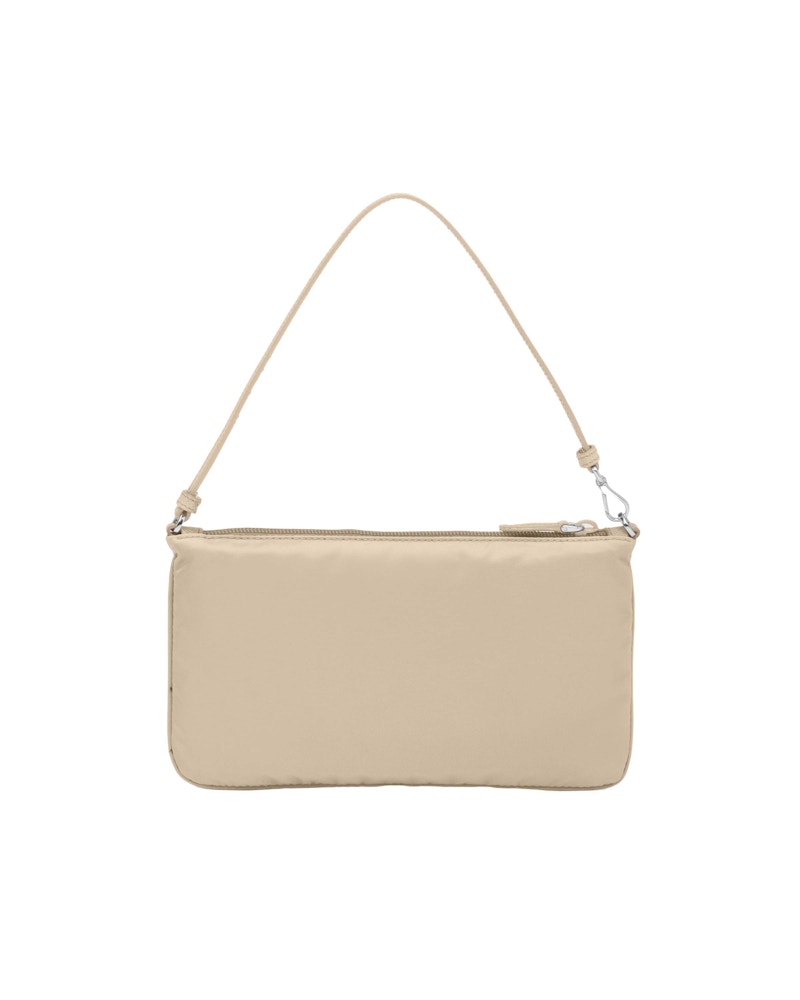 Prada Re-Nylon Mini Bag Desert Beige in Fabric with Silver-tone - US
