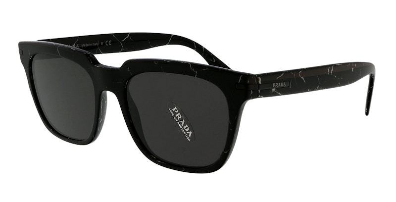 Prada Rectangular Sunglasses Black Marble/Dark Grey (0PR 04YS 05W731 ...