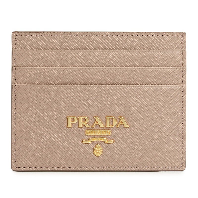 Prada Saffiano Card Holder PinkBeige in Leather - US