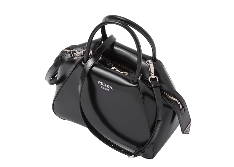 Prada Small Supernova Handbag Black in Calfskin Leather - US