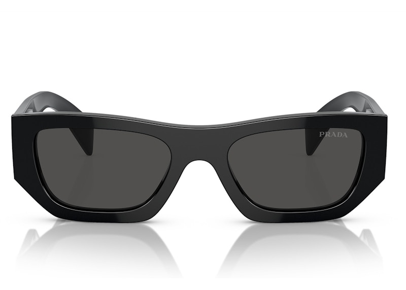 Prada Square Sunglasses Black/Dark Grey (SPRA01 16K-0 8Z) in Acetate ...