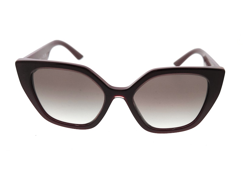 Prada Square Sunglasses Bordeaux OU-MFN5-E4NE in Acetate with Gold-tone ...