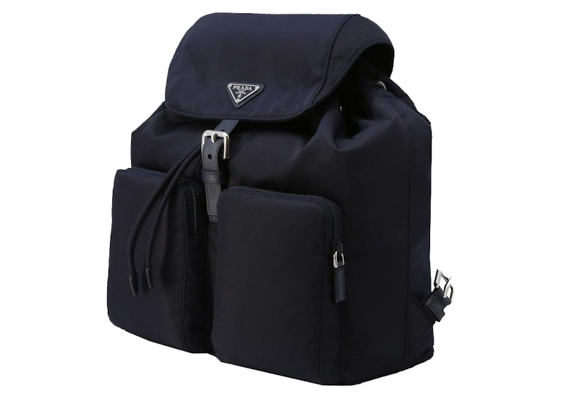Prada Tessuto Backpack Blue in Nylon with Silver-tone - US