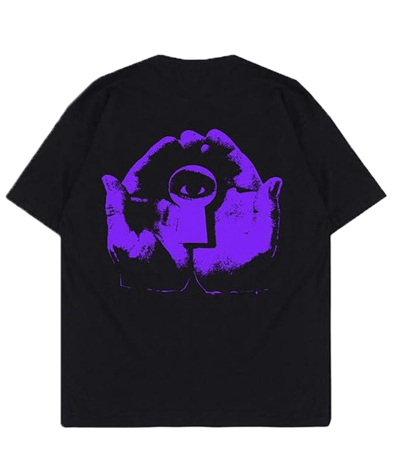 Psychworld Purple Logo Tee Black Men's - SS19 - US