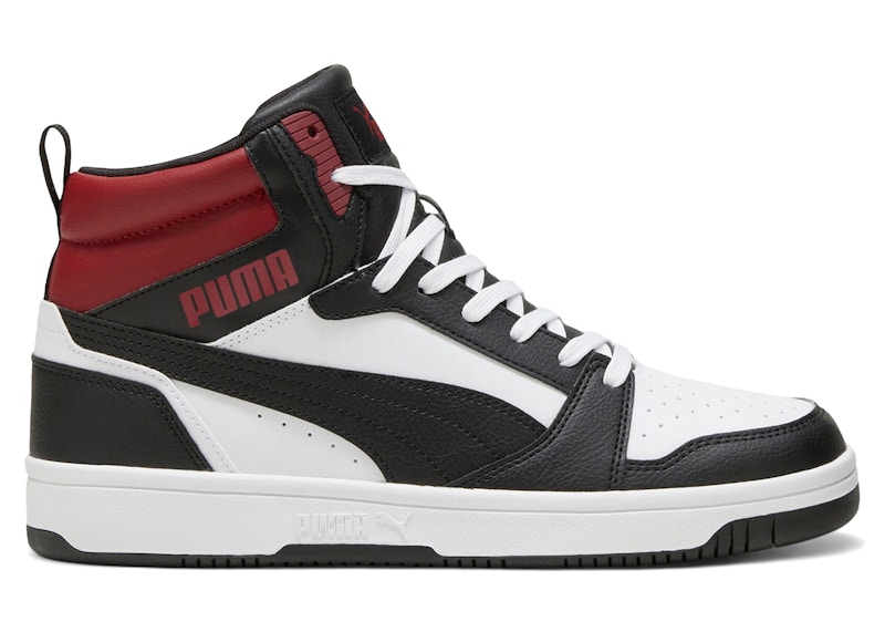 Puma Rebound Mid White Black Intense Red Men's - 392326-24 - US