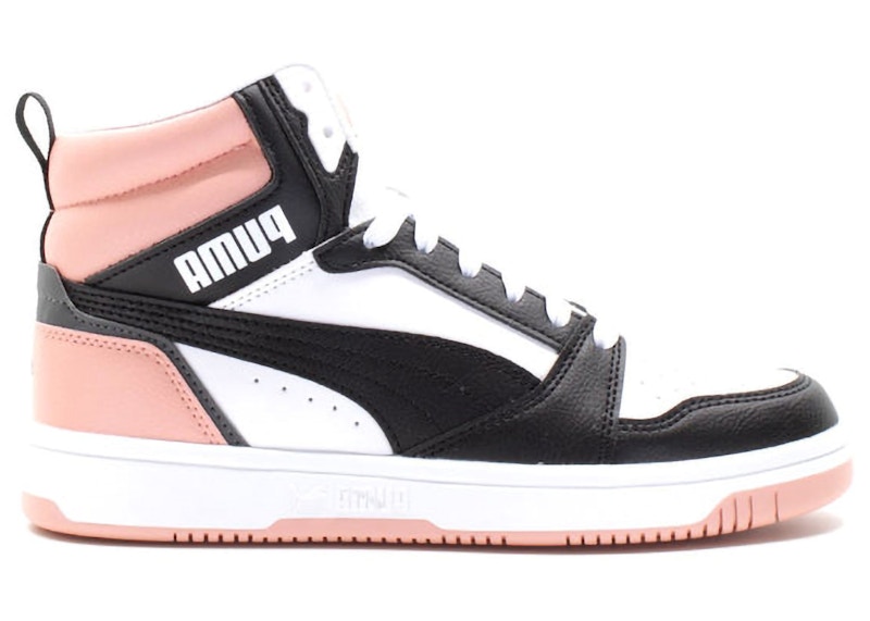 Puma Rebound V6 Mid Black White Pink (GS) - 393831-07 - US