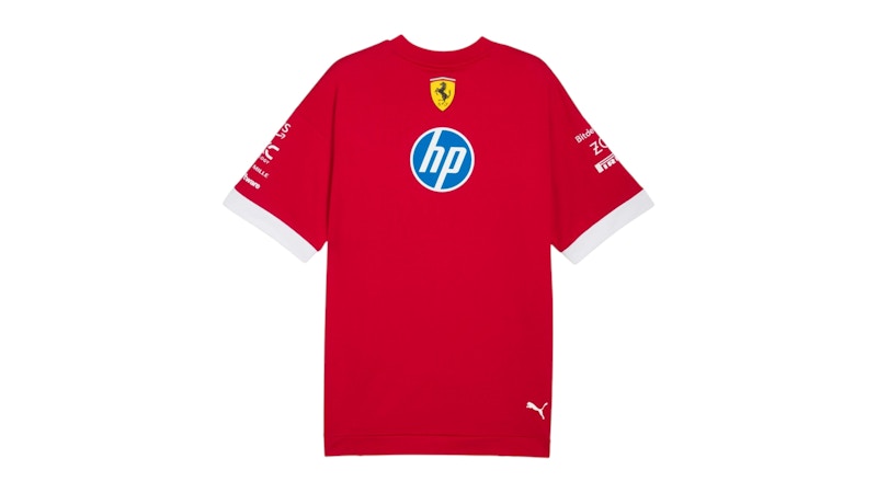 Puma Scuderia Ferrari Drivers Logo Crew Neck Short Sleeve T-Shirt Dark ...