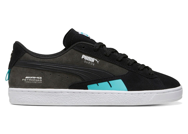 Puma Suede Mercedes-AMG Petronas Motorsport F1 Black Sheen Green Men's ...