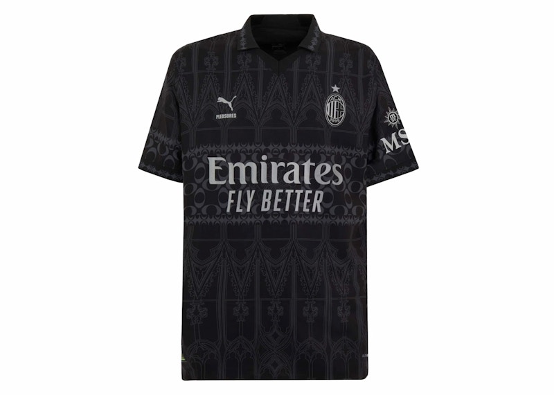Puma x Pleasures AC Milan 2023/24 Dark Version Authentic Jersey ...