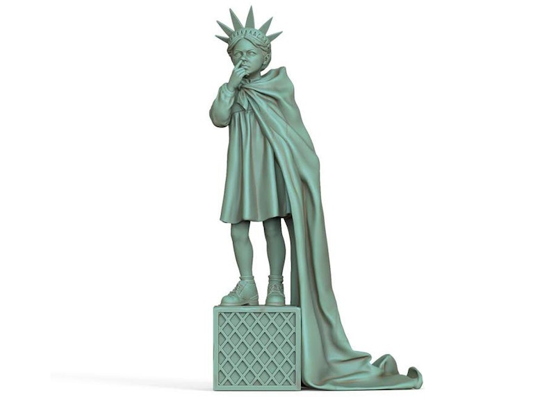 Queen M x BRANDALISM EXCLUSIVE Liberty Girl Copper Green Variant Figure ...