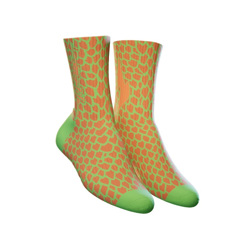 RTFKT CloneX Reptile Socks Orange/Lime - US