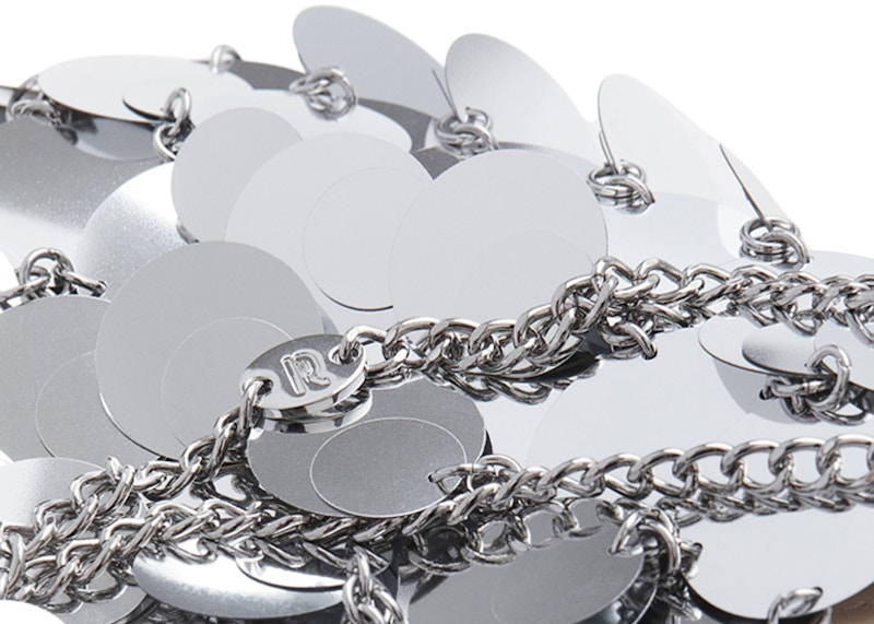 Rabanne H&M Disc-Embellished Shoulder Bag Silver in Polyester/Leather ...