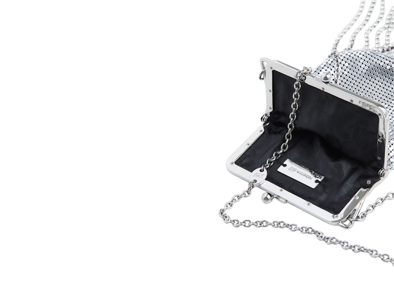 Rabanne H&M Small Metal-Mesh Bag with Fringe Silver in Polyester ...