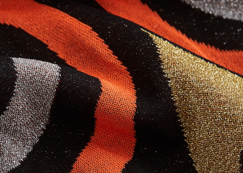 Rabanne H&M Glittery Jacquard-Knit Mini Dress Orange Multicolor - FW23 - US