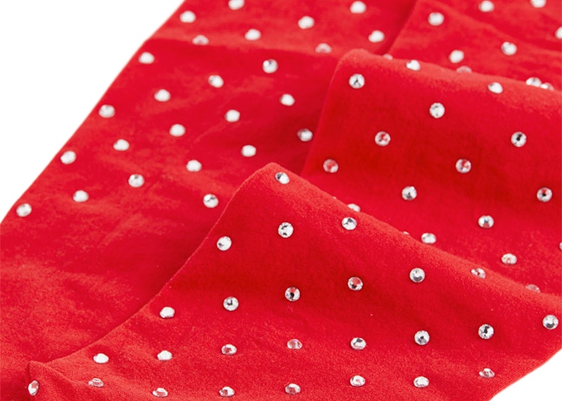 Rabanne H&M Rhinestone-Embellished Tights Red - FW23 - US