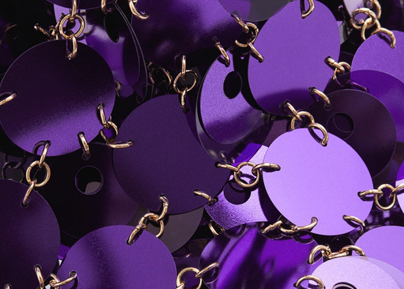 Rabanne H&M Sequin-Disc Mini Skirt Purple - FW23 - US