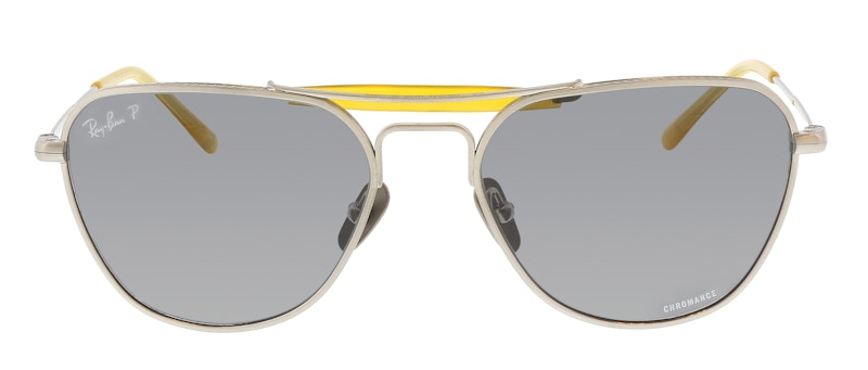 Ray-Ban Aviator Sunglasses Brushed Silver/Dark Grey (0RB8064 9206K8) in ...