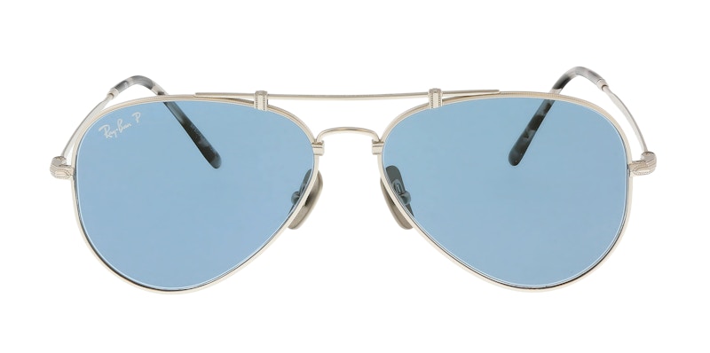 Ray-Ban Aviator Sunglasses Silver/Blue Mirror Gold (0RB8125M 9165) in ...