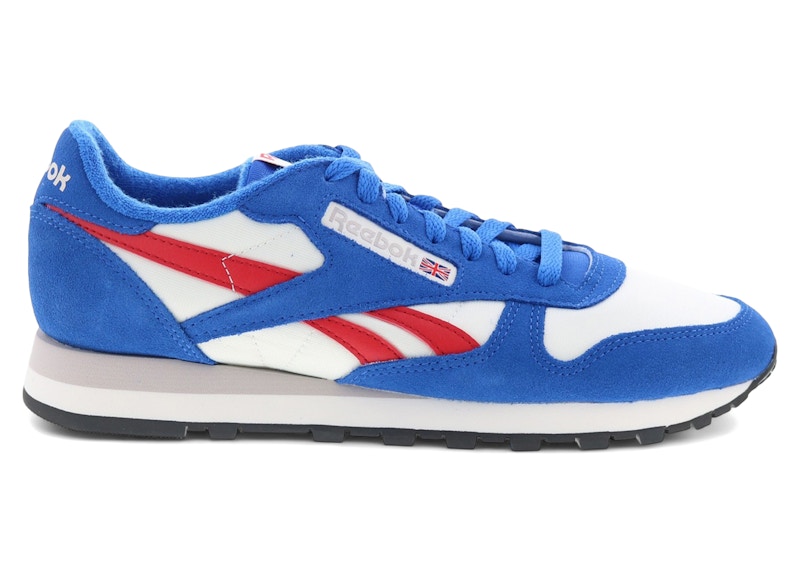 Reebok Classic Leather Chalk Optimum Blue Vector Red Men's - 100209519 - US